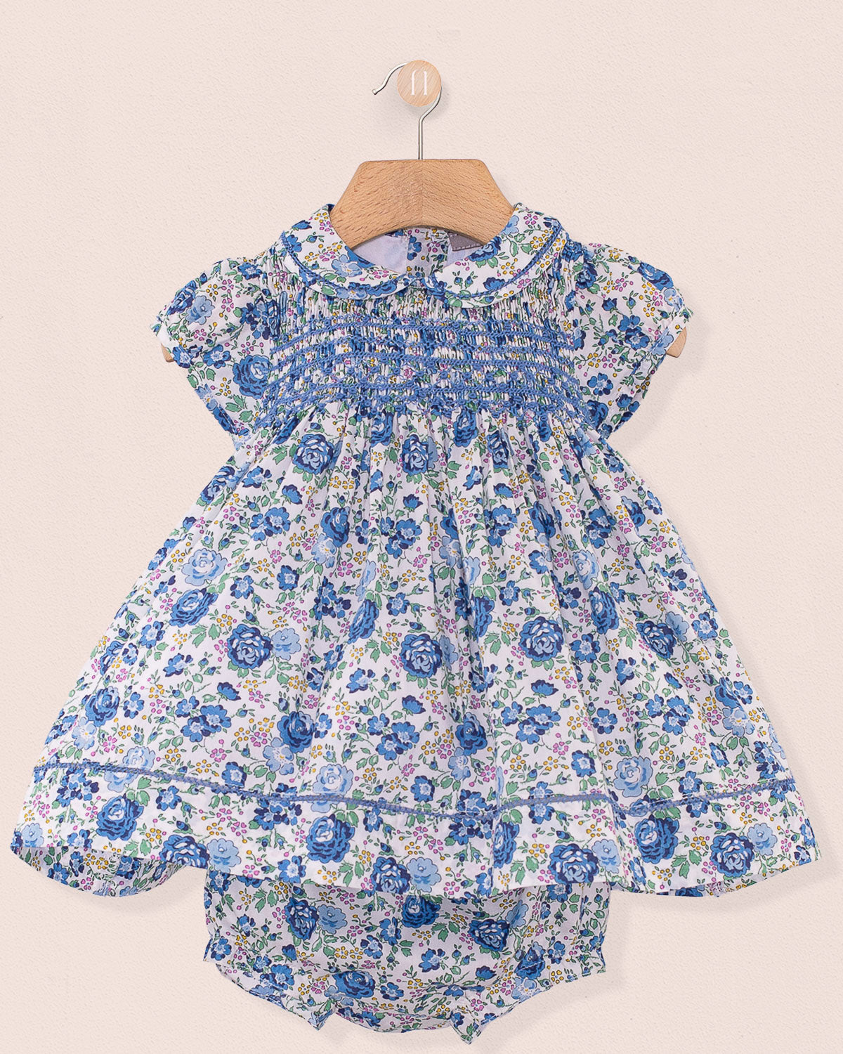 Baby Emmy Liberty Blue Rosebud Mini Dress Set FLEURISSE